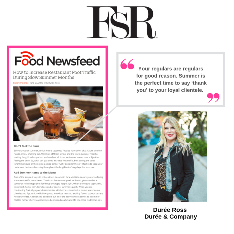 Increase Restaurant Foot Traffic During Summer - Durée & Company